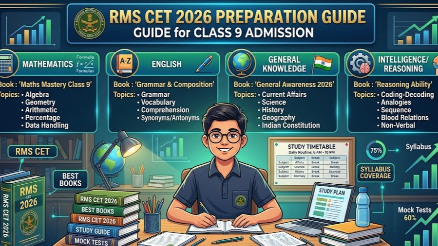 RMS CET 2026 Preparation: Best Books and Study Guide for Class 9